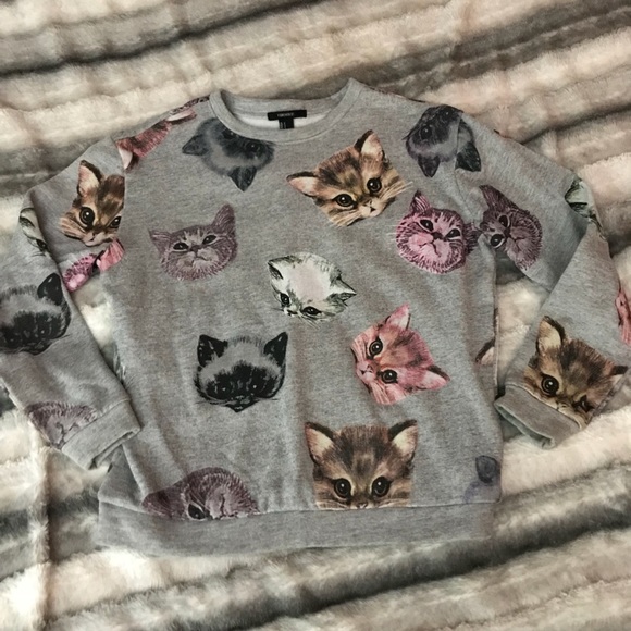 Tops | Nwt Cat Crewneck | Poshmark